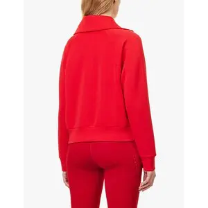 Spanx Airessentials Half Zip Jersey Sweatshirt - Spanx Red