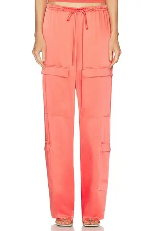 Lapointe Doubleface Satin Cargo Pant