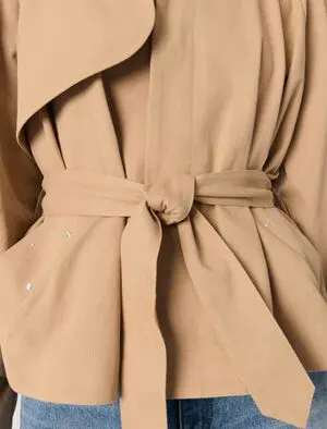 Maje Cotton Short Trench Coat