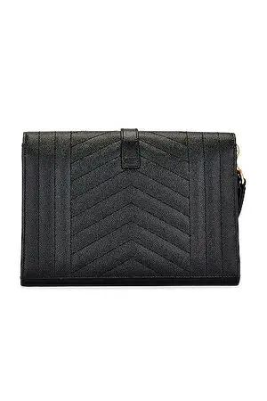 Saint Laurent Envelope Flap Pouch - Noir