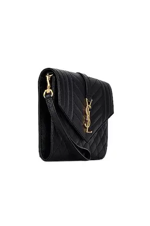 Saint Laurent Envelope Flap Pouch - Noir