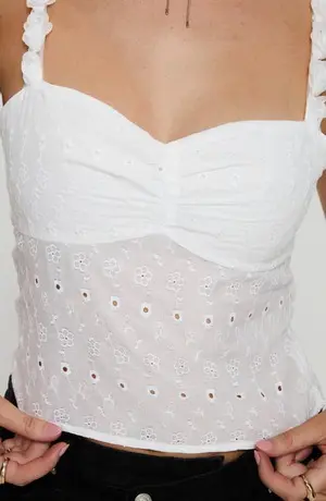 Princess Polly Franca Eyelet Rosette Tank