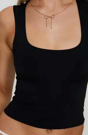 Princess Polly Zoe Crop Tank - Black