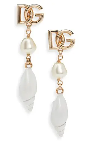 Dolce & Gabbana Dg Shell Drop Earrings - Zoo00 Oro