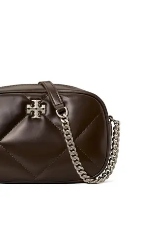 Tory Burch Kira Diamond Quilted Leather Camera Bag - Cocoa