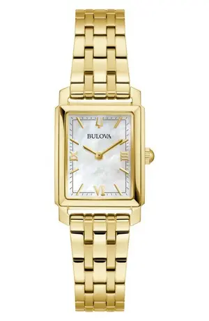 Bulova Sutton Mother-of-pearl Bracelet Watch - Goldone