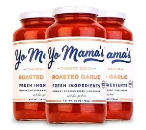 YO MAMA'S FOODS Yo Mama's 25oz Jars Roasted Garlic Tomato S Auce - One-color