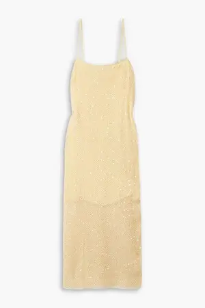 JASON WU Sequined Open-knit Midi Dress