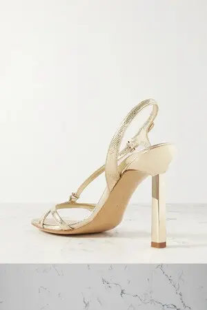 FERRAGAMO Metallic Leather Sandals