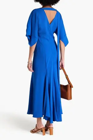 Victoria Beckham Crepe Midi Dress - Cobalt Blue