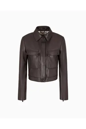 GIORGIO ARMANI Short Nappa-Leather Jacket