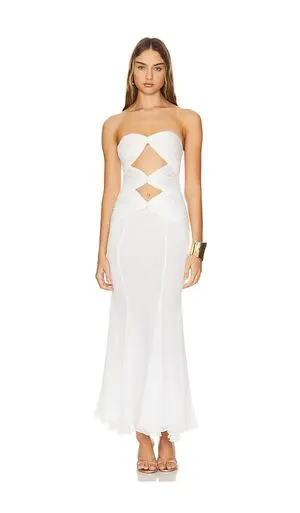 NANA JACQUELINE Cassandra Maxi Dress With Detachable Scarf