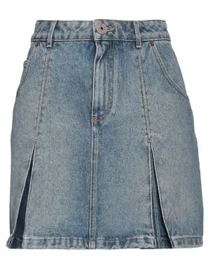 Balmain Denim Pleated Skirt