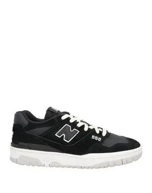 NEW BALANCE Leather Low-top Sneakers - Black