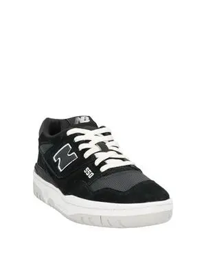 NEW BALANCE Leather Low-top Sneakers - Black