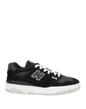 NEW BALANCE Leather Low-top Sneakers - Black