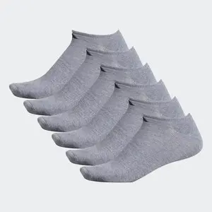 Adidas Athletic Cushioned No-show Socks 6 Pairs - Medium Grey