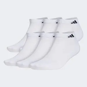 Adidas Athletic Cushioned Low Socks 6 Pairs - White / Black