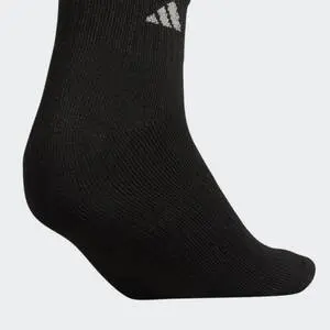 Adidas Athletic Cushioned Quarter Socks 6 Pairs - Black