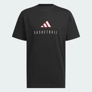Adidas Worldwide Hoops Logo Performance Graphic Tee - Black