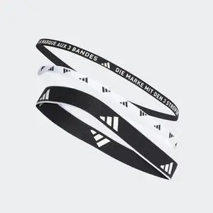 Adidas Multiple Width Training Headbands 3 Per Pack - Black / White