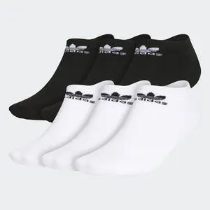 Adidas Trefoil No-show Socks 6 Pairs - White