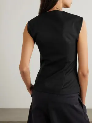 ST. AGNI Recycled-twill Vest