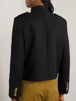 NILI LOTAN Briella Braided Cotton-twill Jacket
