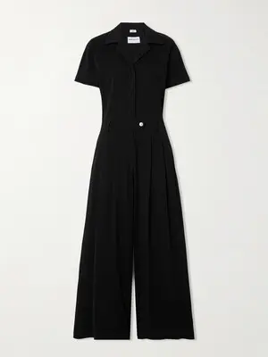 RIVET UTILITY Stylist Cotton-blend Twill Jumpsuit - Black