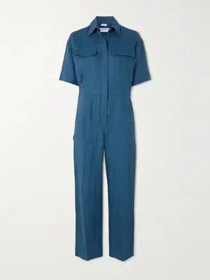 RIVET UTILITY Dynamo Linen Jumpsuit - Blue