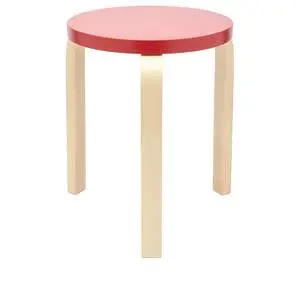 ARTEK Alvar Aalto 1933 Stool 60 - Lacquered Red