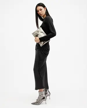 ALLSAINTS Alexia Gathered Maxi Skirt