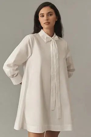 English Factory Long-sleeve Bow-tie Mi Shirt Dress