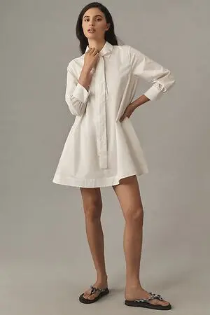 English Factory Long-sleeve Bow-tie Mi Shirt Dress