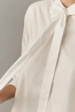 English Factory Long-sleeve Bow-tie Mi Shirt Dress