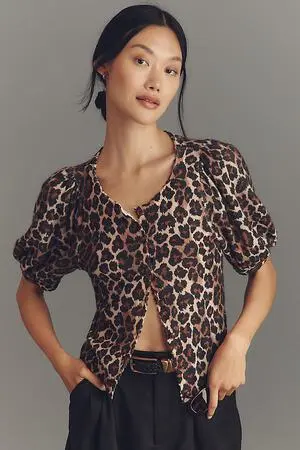 Leopard Puff Sleeve