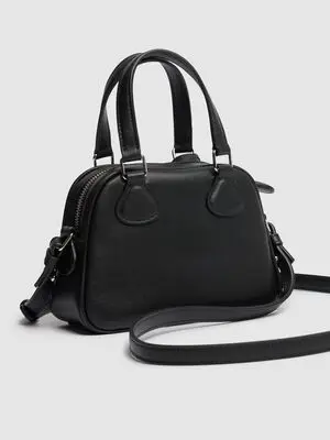 COURREGES Mini Bowling Leather Bag