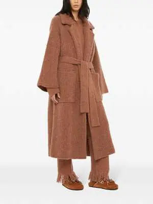 Alanui Knitted Robe Coat - Brown