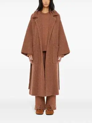 Alanui Knitted Robe Coat - Brown