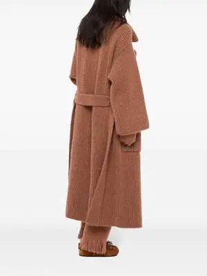 Alanui Knitted Robe Coat - Brown