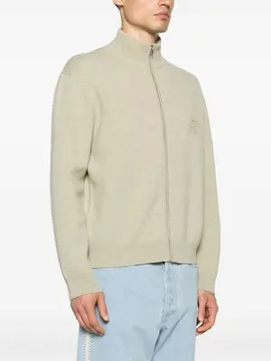 Nanushka Zip-up Merino Cardigan - Neutrals