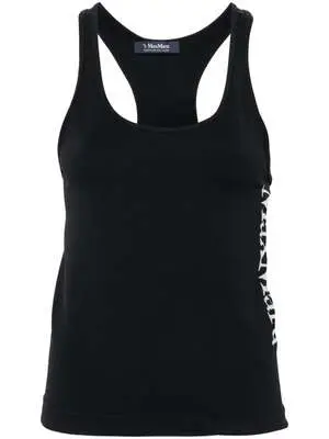 Max Mara Fortuna Logo-jacquard Tank Top - Black
