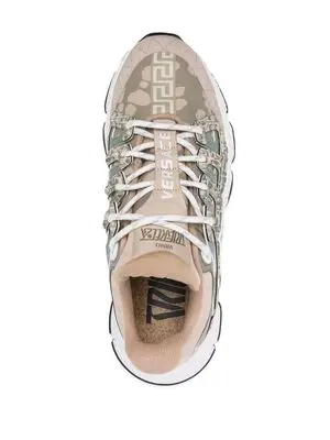 Versace Logo-print Sneakers - Neutrals