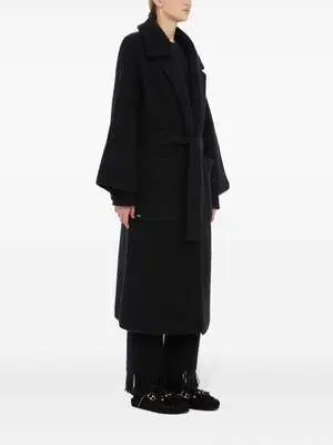 Alanui Knitted Robe Coat - Black