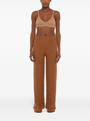 Alanui Wide-leg Trousers - Brown