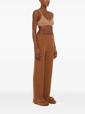 Alanui Wide-leg Trousers - Brown