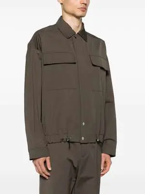 Nanushka Drawstring Twill Shirt Jacket