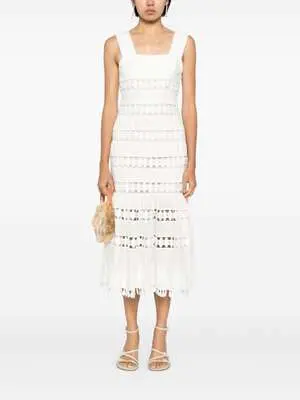 Zimmermann Trimmed Midi Dress - White