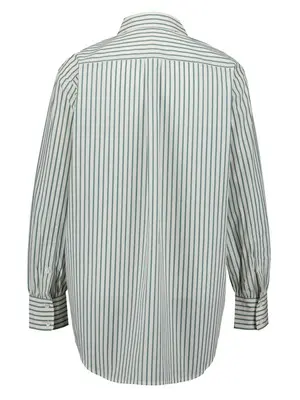 FRAME Cutaway Collar Striped Shirt