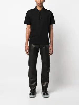 Givenchy Half-zip Cotton Polo Top - Black